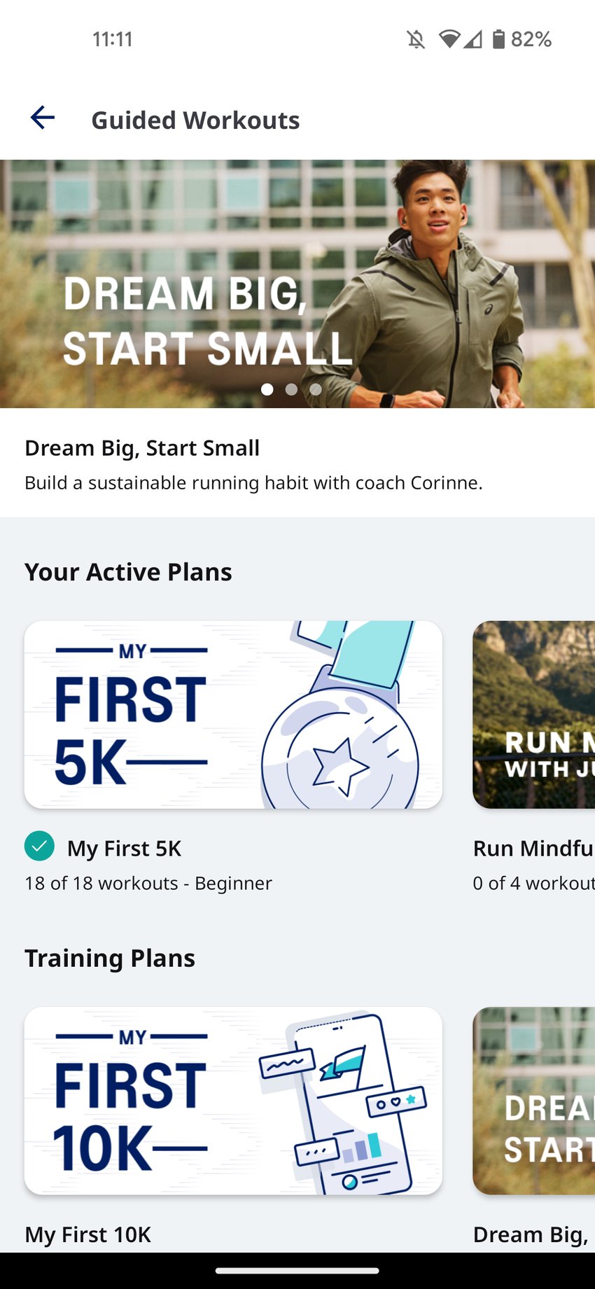 Runkeeper Training Plans