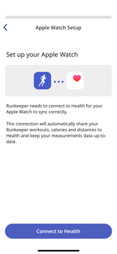 Connecting your Apple Watch to Runkeeper